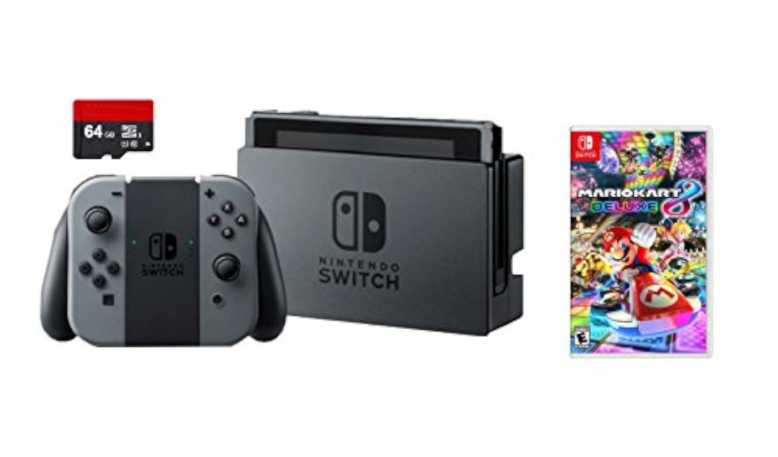 Nintendo Switch Bundle With Mario Kart 8 Deluxe 64GB
