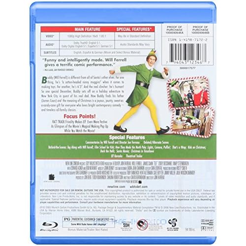 Elf On Blu-Ray With Will Ferrell