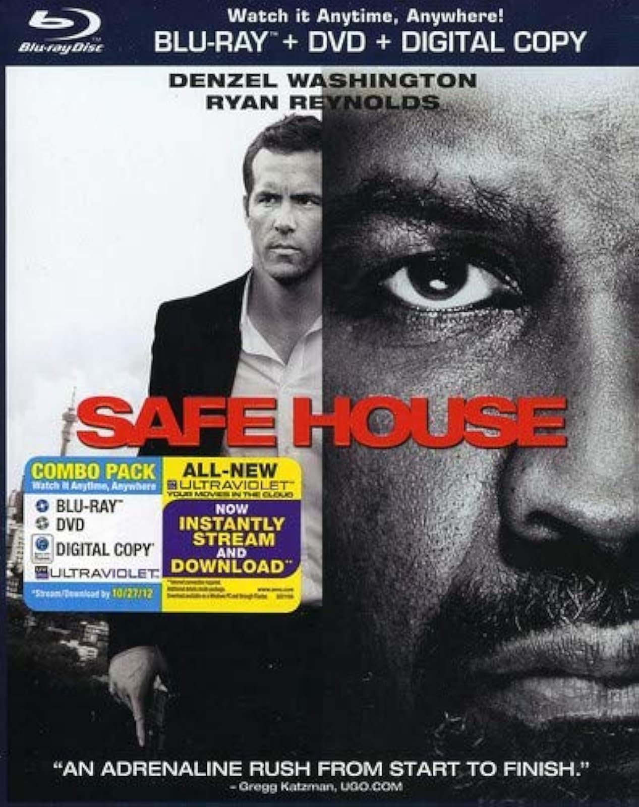 Safe House On Blu-Ray With Denzel Washington Movie