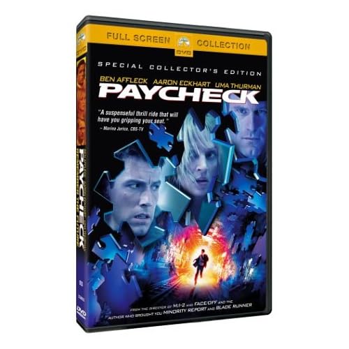 Paycheck Full Screen Edition On DVD with Ben Affleck
