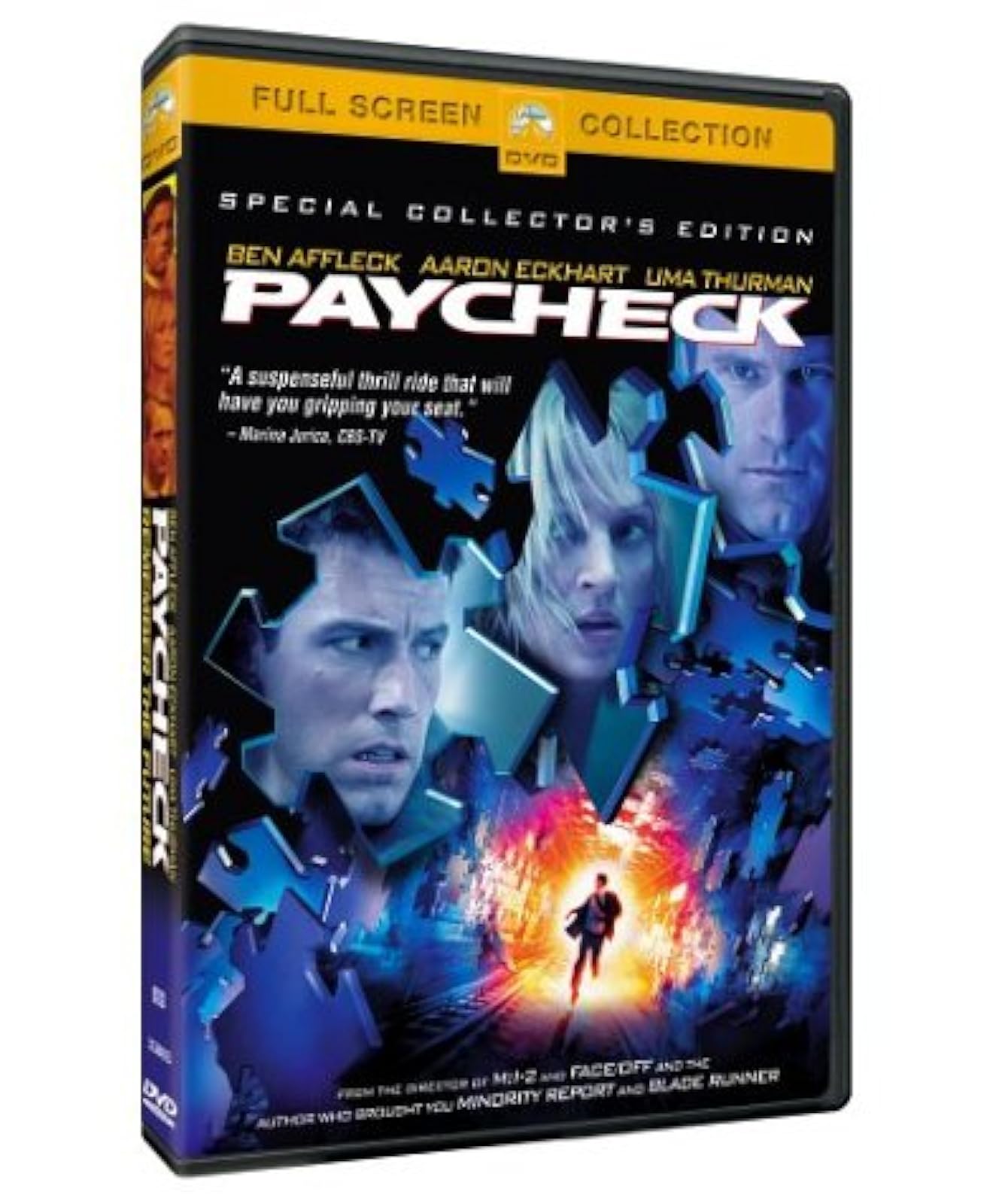 Paycheck Full Screen On DVD With Ben Affleck And Uma Thurman