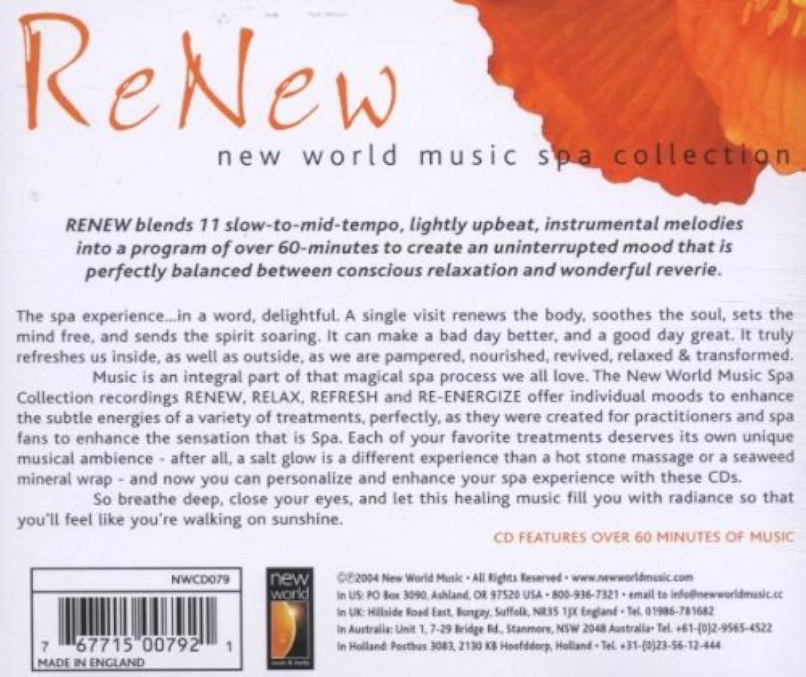 ReRenew Album 2004 by Renew On Audio CD