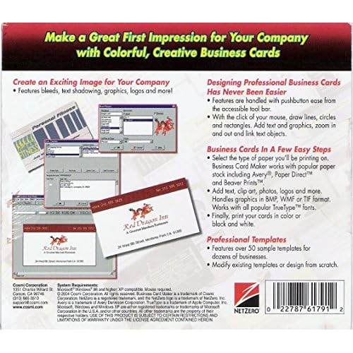 Cosmi Business Card Maker Windows Software