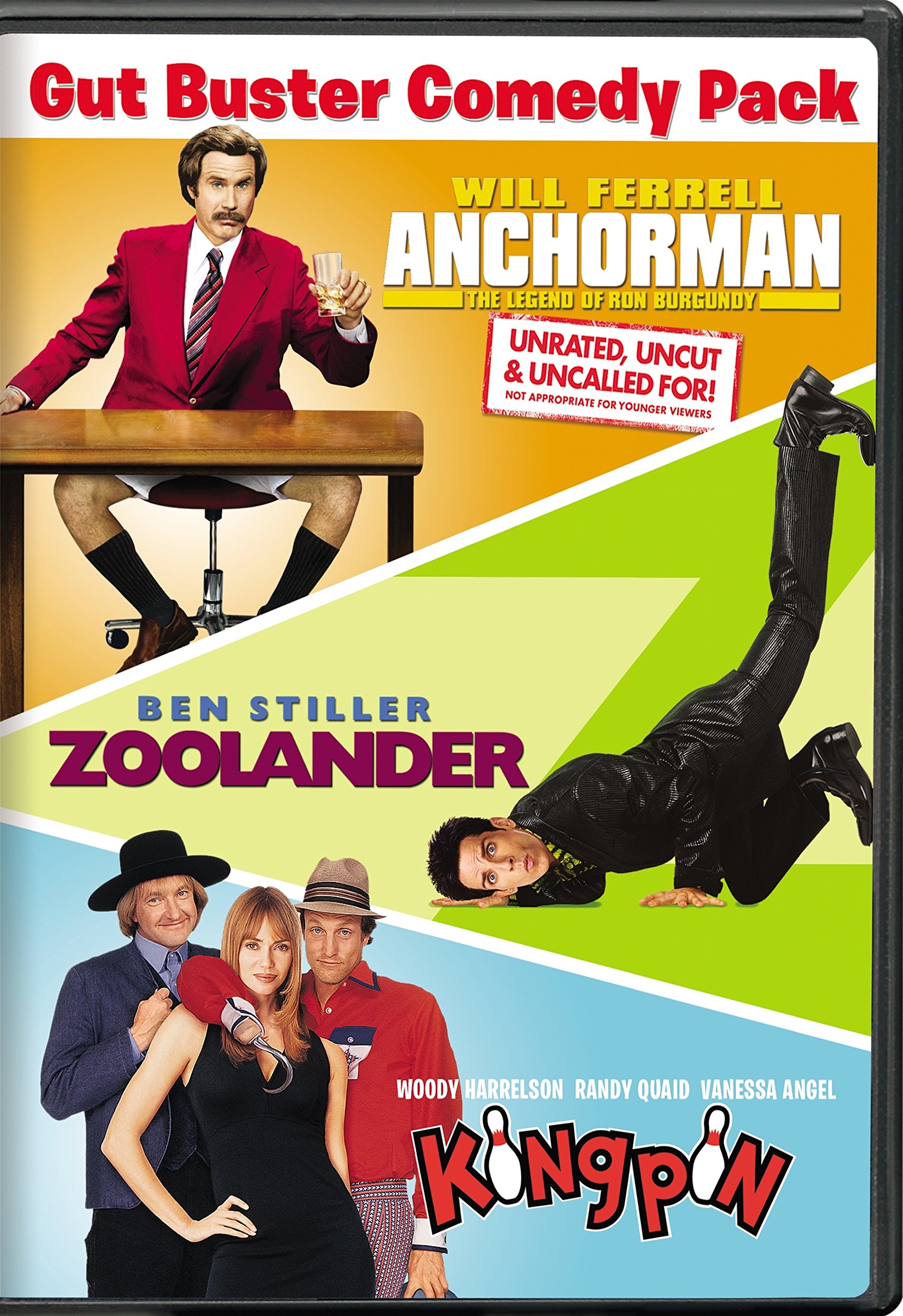 Gut Buster Comedy Pack On DVD With Ben Stiller Movie